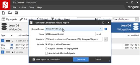 Introducing The Updated Html Comparison Report In Sql Compare 131