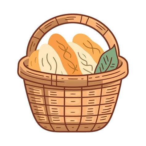 Round Bread Basket Vector Art Icons And Graphics For Free Download