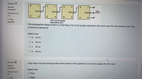 [solved] the propagation delay of each j k flip flop is 15 ns for