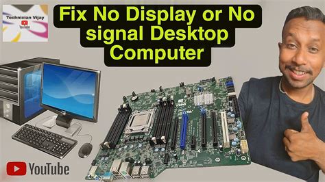 How to fix no Signal Desktop computer || No Display Desktop Computer ...