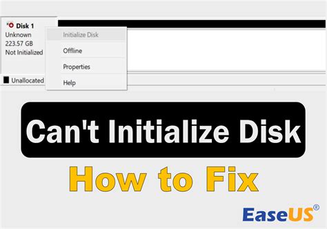 Cant Initialize Disk On Windows 111087 Why And How To Fix