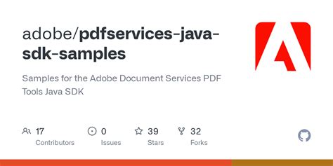 github adobe pdfservices java sdk samples samples for the adobe document services pdf tools