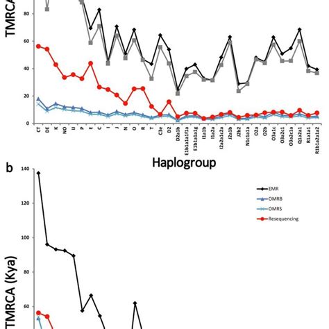 A Comparison Of Tmrcas Based On Y Snp And 10 Fast Mutated Y Strs Using Download Scientific