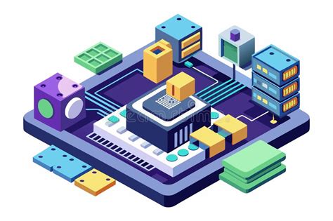 An Isometric Representation Of Customizable Firmware Featuring Various