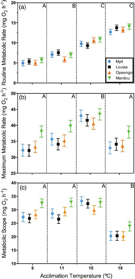 Variation In Routine Metabolic Rate Rmr A Maximal Metabolic Rate