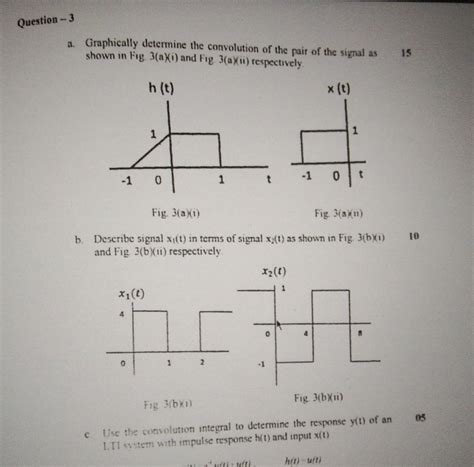 solved question 3 a graphically determine the convolution