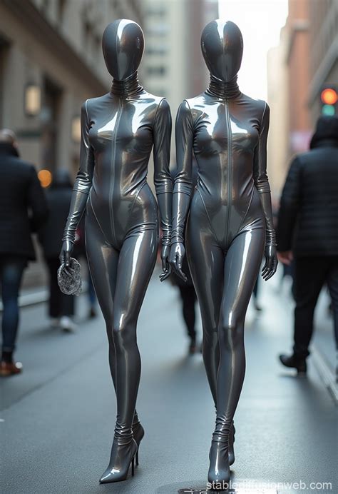 Women in Latex Catsuits in New York | Stable Diffusion Online
