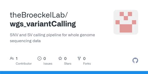 Github Thebroeckellab Wgs Variantcalling Snv And Sv Calling Pipeline