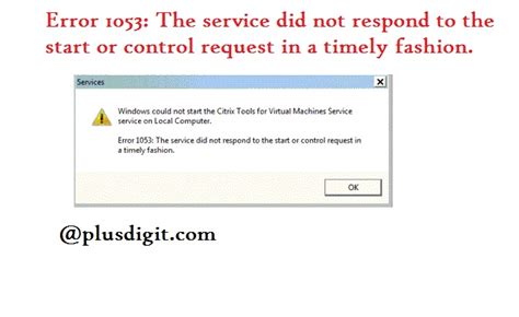 how to fix windows service error 1053