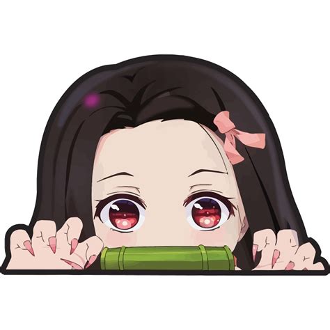 Nezuko Demon Slayer Peeker Tumbler Sticker Anime Vinyl Pixiepen