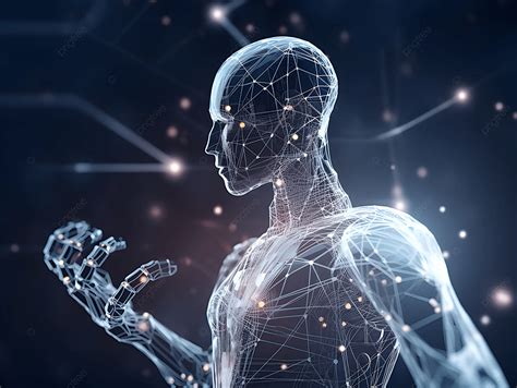 robot data network processing cloud computing advertising background