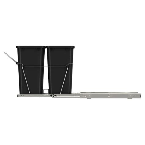 REV A SHELF RV KD Double Quart Bottom Mount Waste Container Chrome Rev A Shelf RV KD C S