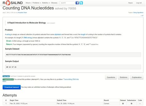 Bioinformatics Computationalbiology Python Rosalind Dailychallenge