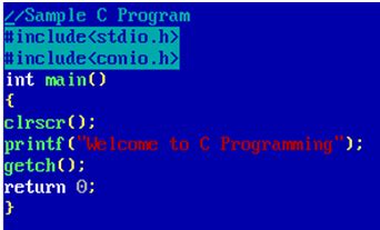 Sample C Program How To Write A Simple C Program