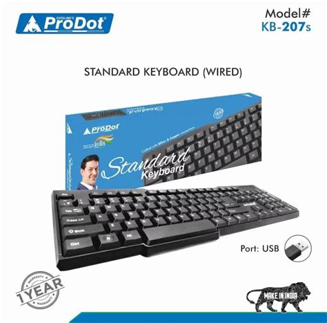 Prodot Standard Wired Keyboard At ₹ 175 Piece Computer Keypad In New Delhi Id 2853736900173