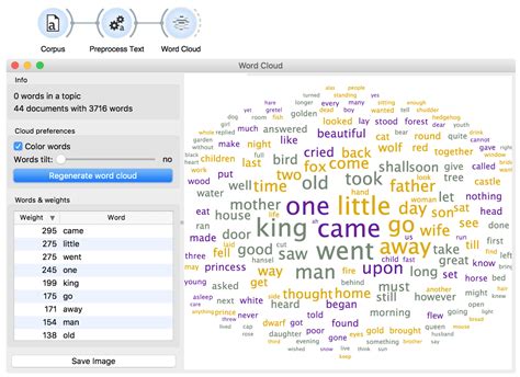 orange data mining text preprocessing