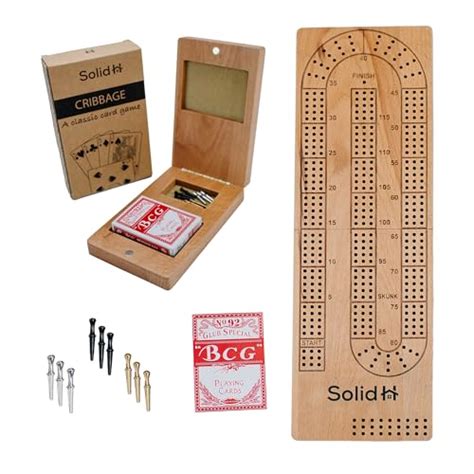 Foldable Cribbage Board Game Set Travel Cribbage Board Includes Wooden Cribbage Board With