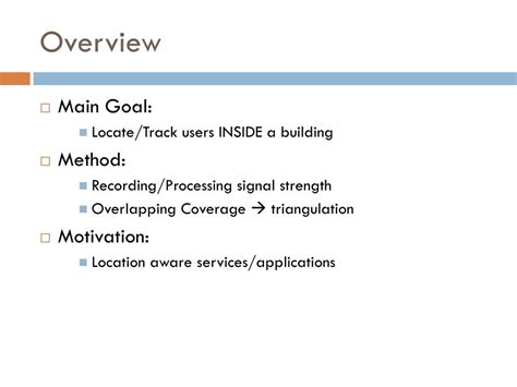 Ppt Radar An In Building Rf Based User Location And Tracking System