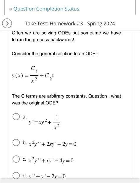 solved question completion status take test homework 3