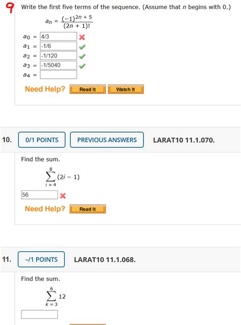 solved write the first five terms of the sequence assume