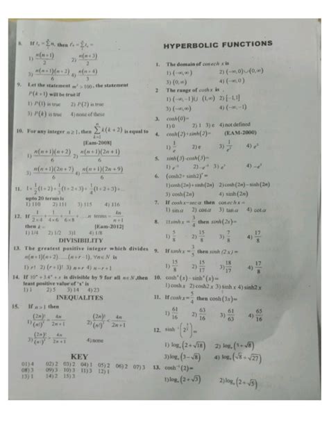 Hyperbolic Functions Pdf