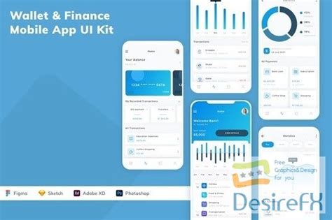 Download Wallet Finance Mobile App UI Kit DesireFX COM