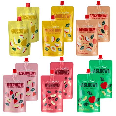 Owolovo Mix Musów Owocowych 12 Smaków X 200 G 5905215145056 • Cena