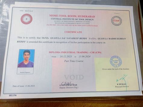 sai navadeep reddy on linkedin msme project training
