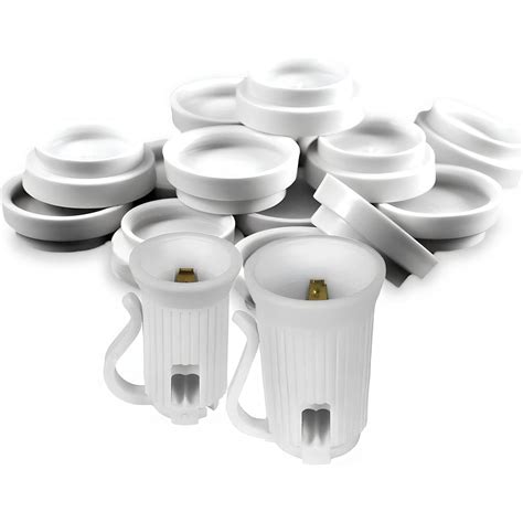 Safe T Caps Socket Cap Covers For C7 And C9 Bulbs Stringers White Pa