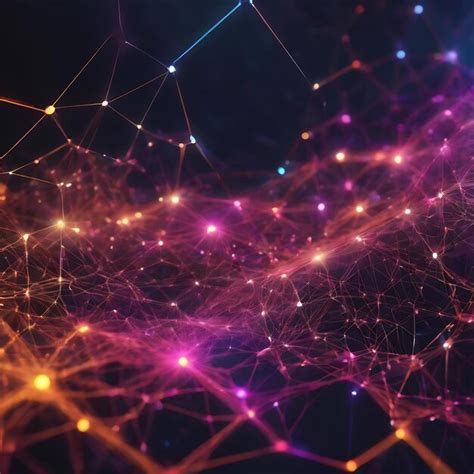 Premium Photo Technology Abstract Background With Moving Dots And Lines Network Connection