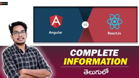 React Vs Angular React In Telugu Angular In Telugu Difference Between React And Angular