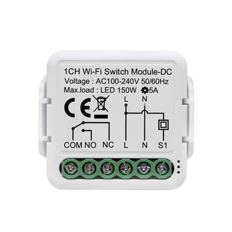 Tuya App Contact Sec Module De Commutation De Relais Wifi 1 Canal Dc 12 24v Ac 100 240v