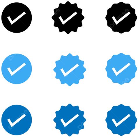 Blue Verified Badge Icon Tick Check Mark Sign Symbol Of Social Media ...