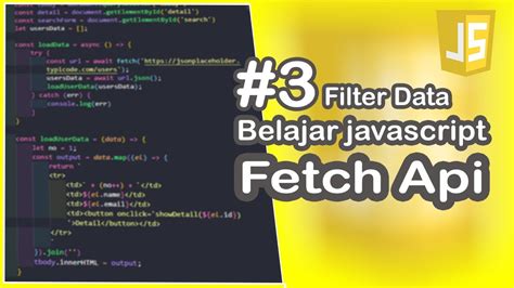 Fetch Api Filter Data Pencarian Youtube