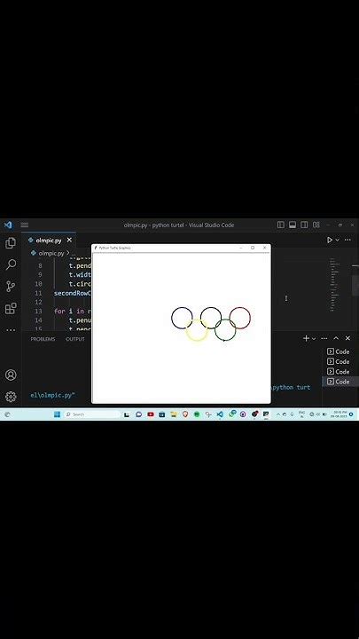 Python Programming Can You Draw The Olympics Logo In Python Python Coding Shorts Trending