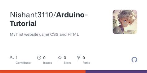 GitHub Nishant Arduino Tutorial My First Website Using CSS And HTML