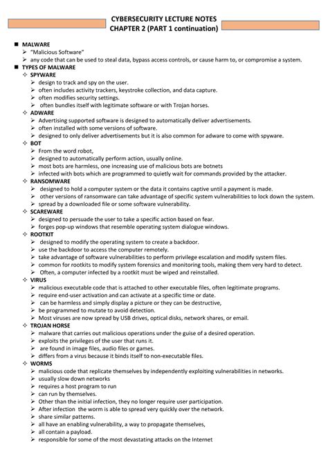 cybersecurity lecture notes chapter 2 part 2 cybersecurity lecture