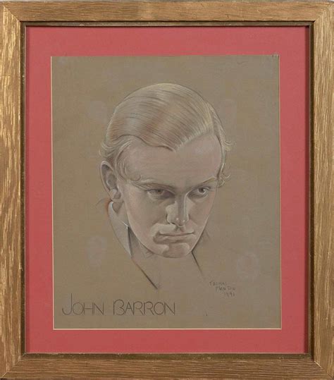 20th Century British Artist Thomas Manton Portrait Of John Barron