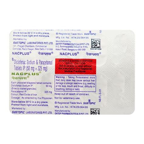 Nac Plus Tablet Pain And Fever Relief Systopic Laboratories Ltd