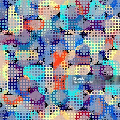 Geometric Abstract Pattern Polka Dot Pattern On Low Poly Background Stock Illustration