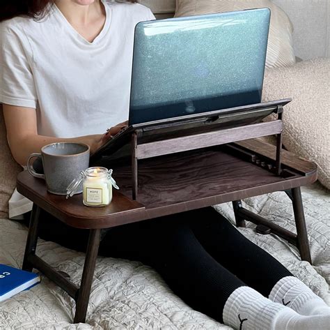 Wood Lap Desk Table For MacBook Wood Portable Table For Etsy