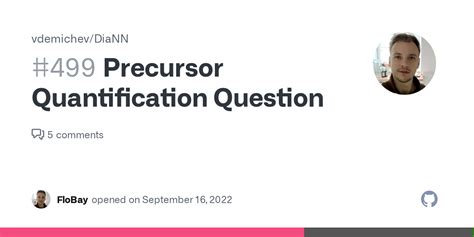 Precursor Quantification Question · Issue 499 · Vdemichevdiann · Github