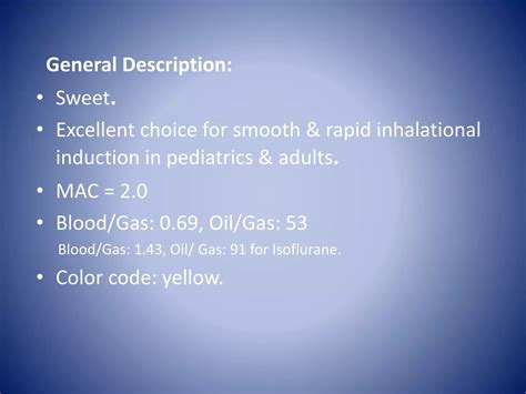 Inhalational Anesthetics Isoflurane And Sevofluranepptx
