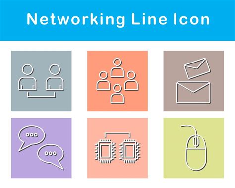 Networking Vector Icon Set 21264311 Vector Art At Vecteezy
