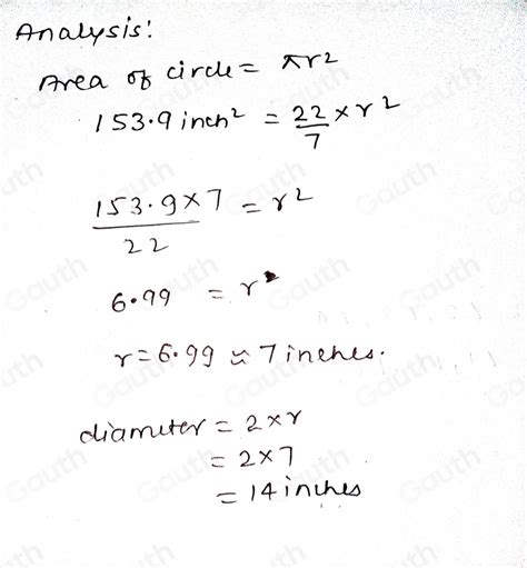 Solved For Problems Find The Radius AND Diameter Of The Circle Using The Given Information