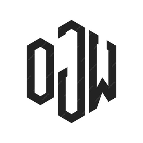 Premium Vector Ojw Logo Design Initial Letter Ojw Monogram Logo Using Hexagon Shape