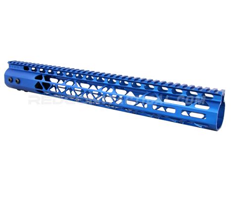 Guntec Usa 15 Air Lite Series M Lok Free Floating Handguard Monolithic Top Rail Anodized Blue