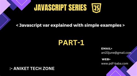 Javascript Var Explained With Simple Examples Learn Javascript Basics Youtube