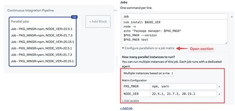 Job Matrix Feature Showcase Semaphore