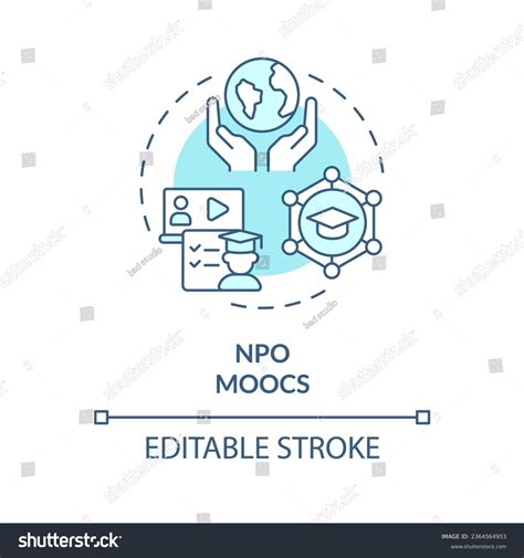 2d Editable Blue Icon Npo Moocs Stock Vector Royalty Free 2364564953